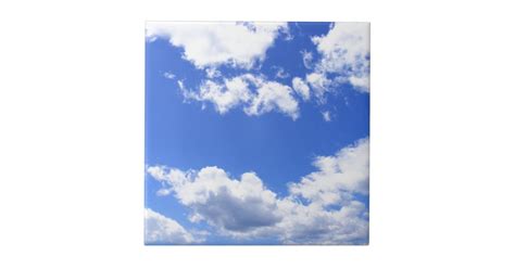 Blue Sky Clouds Ceramic Tile Zazzle