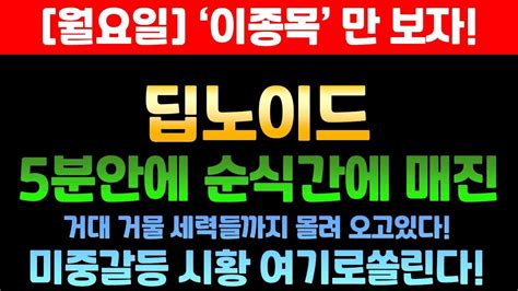 딥노이드 딥노이드주가 딥노이드주가전망 딥노이드목표가 Youtube
