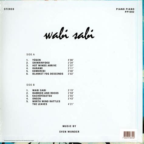 Sven Wunder Wabi Sabi Hhv Exclusive Numbered White Vinyl Edition