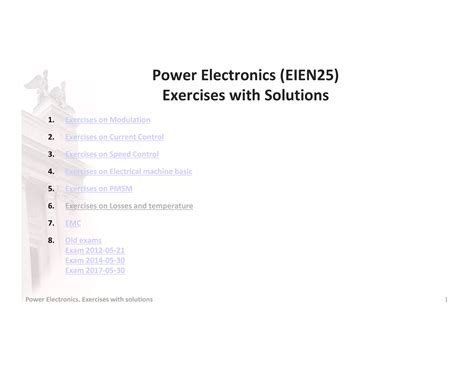 PowerElectronicsExercisesWithSolutions2021 1 Pdf