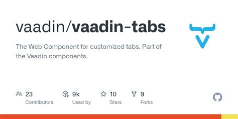 GitHub Vaadin Vaadin Tabs The Web Component For Customized Tabs Part Of The Vaadin Components