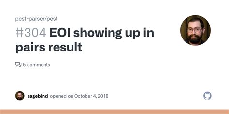 Eoi Showing Up In Pairs Result · Issue 304 · Pest Parserpest · Github