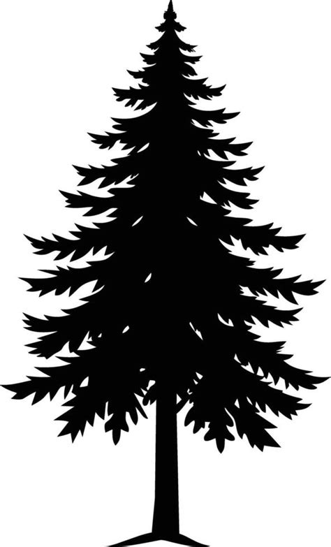 A Black And White Silhouette Of A Pine Tree 43346030 Vector Art At Vecteezy