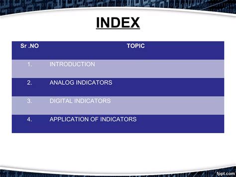 Digital And Analog Indicators Ppt