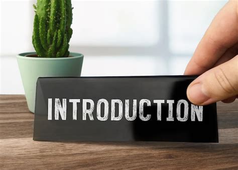 Premium Photo Text Introduction Writen On Black Table Card