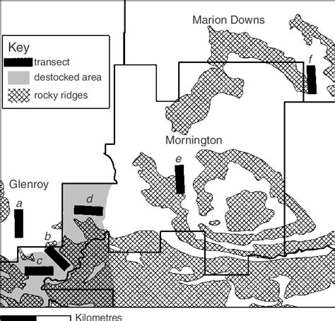 Map Of The Study Area Including The Six Transects Used To Estimate Cat
