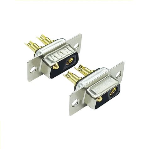D Sub High Current Connector 2v2 Male And Female Soldered Pure Copper Gold Plated 2 Pin Vga