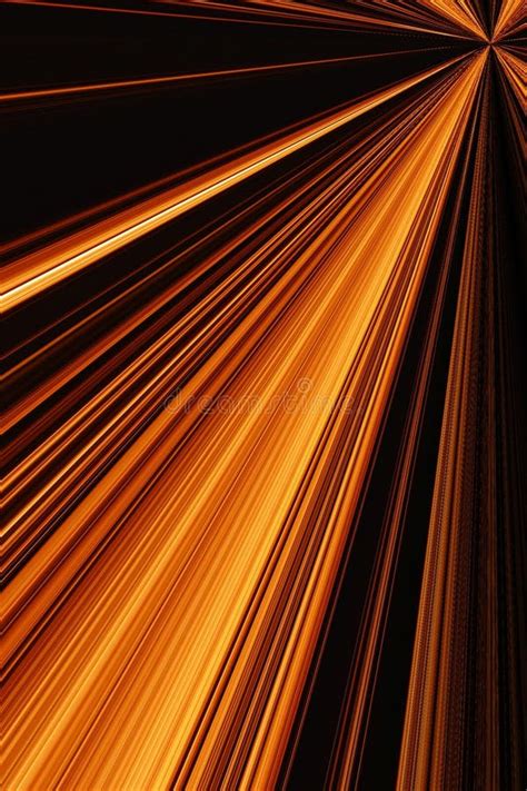 Abstract Black Background With A Splash Of Bright Orange Light Lines On