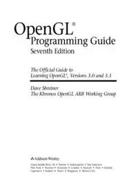 OpenGL Programming Guide The Official Guide To Learning OpenGL Version 3 1 7th Edition PDF