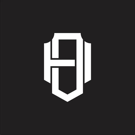 Dh Logo Monogram Design Template 16155395 Vector Art At Vecteezy