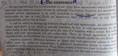 Void Agreements Void Agreement Notes Ballb Hons Studocu