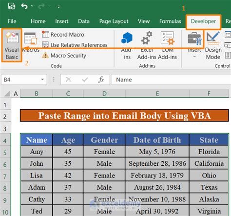 How To Use Excel Vba To Paste Range Into Email Body 3 Methods