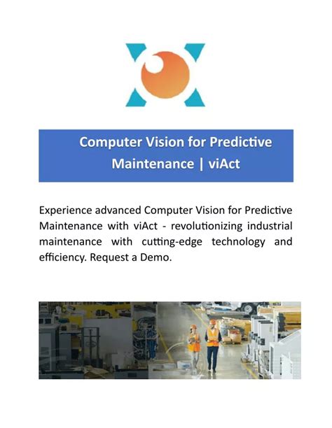 ppt computer vision for predictive maintenance viact powerpoint