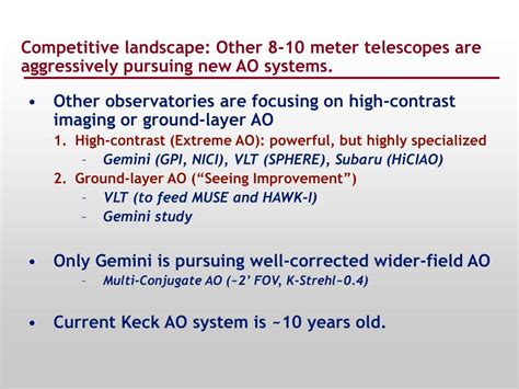 Ppt The Next Generation Adaptive Optics System At Keck Observatory