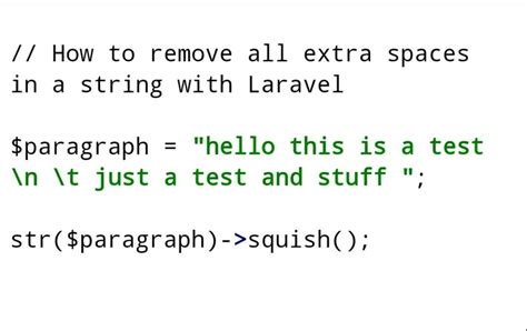 How To Remove All Extra Spaces In A String With Laravel Laravel Php