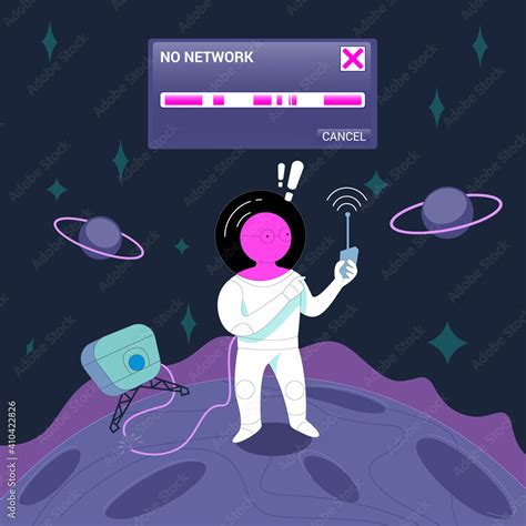 No Internet Connection Vector Illustration Concept Slow Network Connection Stock Vector Adobe