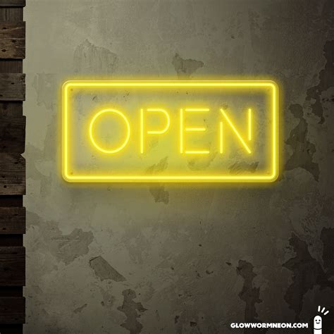 Open LED Neon Sign Glowworm Neon