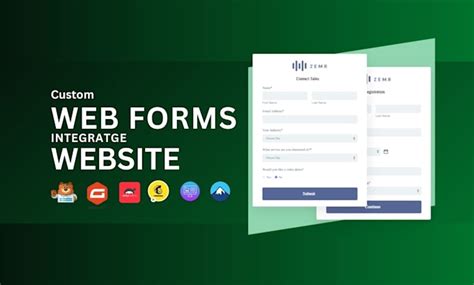 Design And Integrate Professional Custom Web Forms For Your Website By