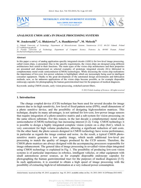 Analogue Cmos Asics In Image Proces Pdf Integrated Circuit Cmos