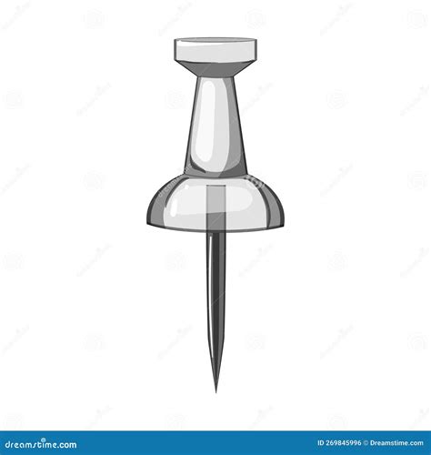Tack Push Pin Cartoon Vector Illustration Stock Illustration