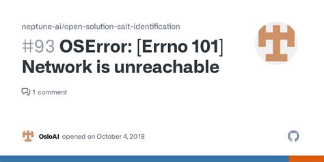 Oserror Errno 101 Network Is Unreachable · Issue 93 · Neptune Ai
