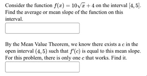 Solved Consider The Function F X 10x2 4 ﻿on The Interval
