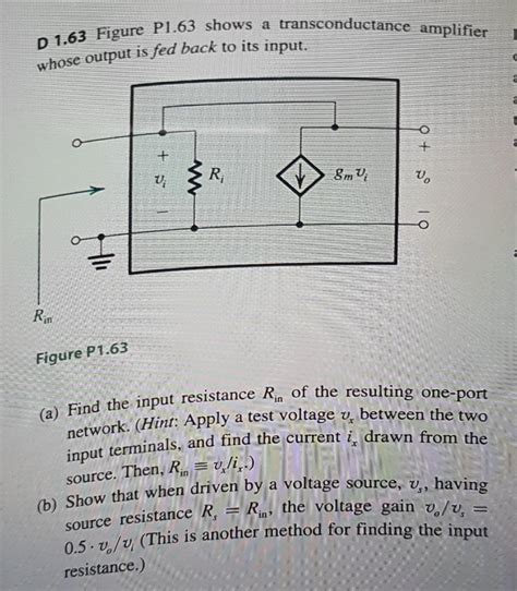 Solved B Show That When Driven By A Voltage Source Vs