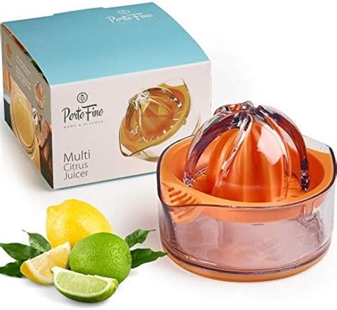 Amazon.com: Drizom Citrus Lemon Orange Juicer Manual Hand Squeezer with Built-in Measuring Cup ...