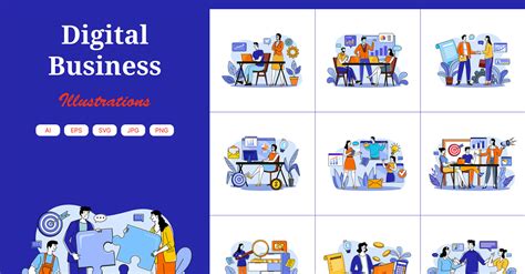 M672 Digital Business Illustration Pack 1 Templatemonster