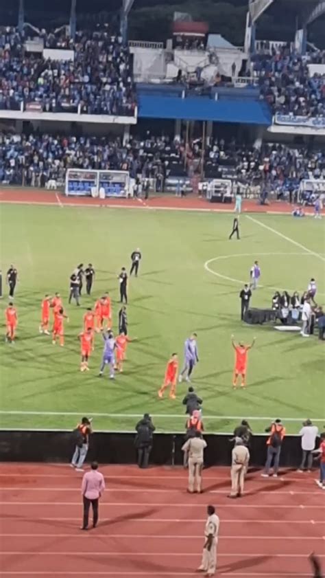 Indian Football Team Singing Vande Mataram With The Fans After Winning