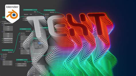 Abstract Text Animation In Geometry Nodes And Eevee Blender Tutorial
