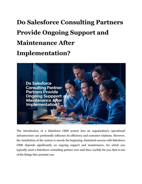 Ppt Do Salesforce Consulting Partners Provide Ongoing Support And