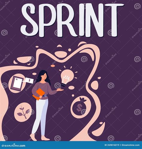 Text Caption Presenting Sprint Word For To Move At Top Speed Especially For A Short Distance