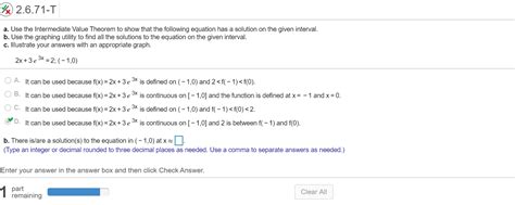 solved a use the intermediate value theorem to show that