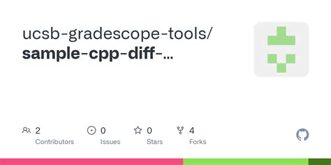 GitHub Ucsb Gradescope Tools Sample Cpp Diff Autograder