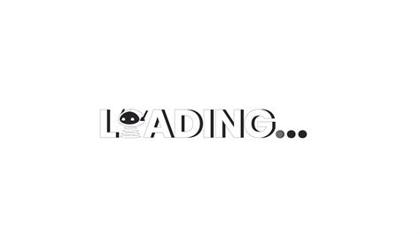 Molecule Chemistry Black And White Loading Text Animation