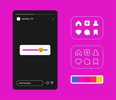 Premium Vector Instagram Stories Interactions Slider Emoji