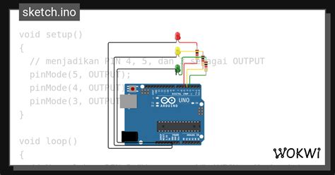 Lampu Lalu Lintas Wokwi Esp32 Stm32 Arduino Simulator