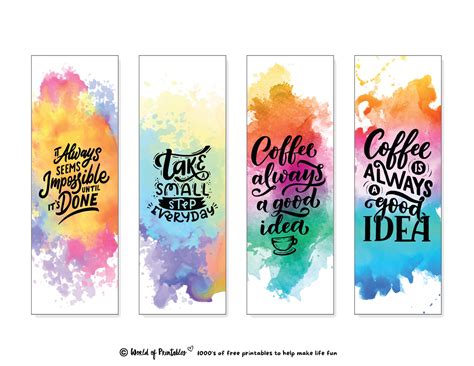 Get Inspired Free Printable Bookmark Quotes Printable Art And Words