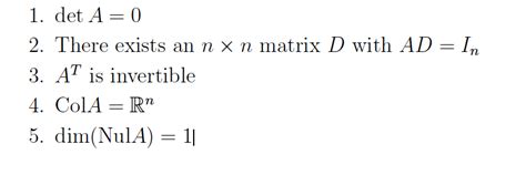Solved A Let A Be An Nxn Matrix Which Of The Following Chegg Com