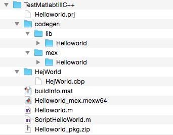 C MATLAB Coder Hello World Start To Finish Stack Overflow