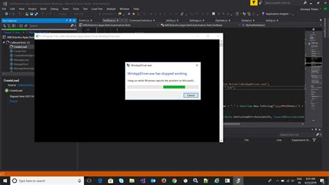 WINApp Driver Crashes When Starting From Visual Studio Issue Microsoft WinAppDriver
