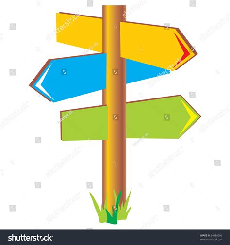 Vector Image Column Direction Indicator Stock Vector 64988602