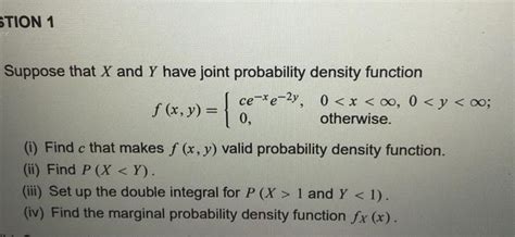 Solved Suppose That X And Y Have Joint Probability Density Chegg