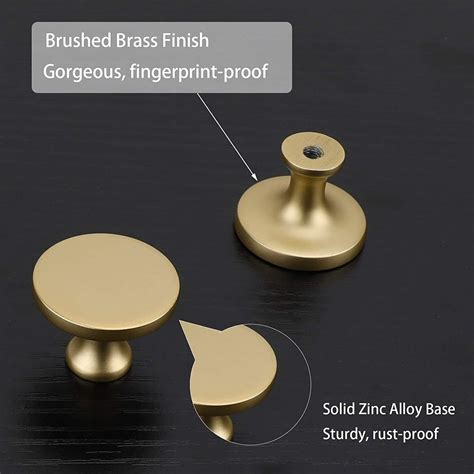 Lontan 10 Pack Gold Cabinet Knobs Kitchen Knob For Dresser Drawers Modern