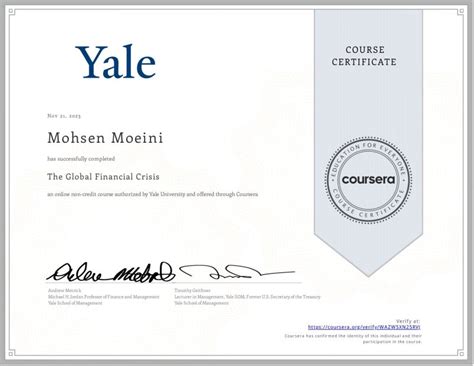 Completed The Global Financial Crisis Course Mohsen Moeini Posted On The Topic Linkedin