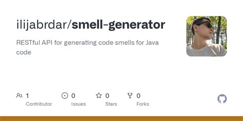 github ilijabrdar smell generator restful api for generating code