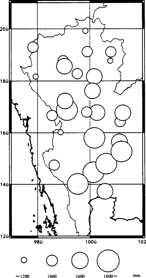 Geographical Distribution Of Annual Pan Evaporation From 1982 To 2000