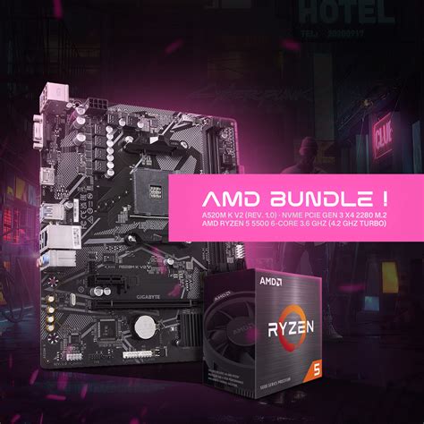 Amd Bundle Gigabyte A520m K V2 Amd Ryzen 5 5500 Box Elhamd