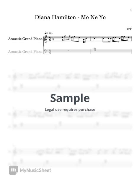 Diana Hamilton Mo Ne Yo Piano Sheet Sheets By Tpp